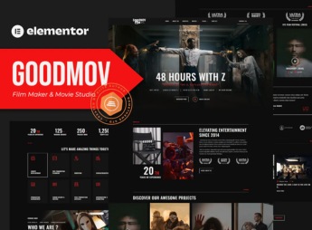 Goodmov – Film Maker & Movie Studio Elementor Template Kit – Ultrapack