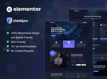Shieldpro – Cyber Security Services Elementor Pro Template Kit – Ultrapack