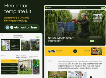 Agrivo – Agriculture & Organic Farming technology Template Kit – Ultrapack