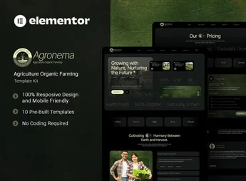 Agronema – Agriculture Organic Farming Elementor Template Kit – Ultrapack