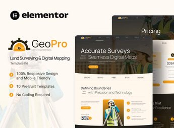Geopro – Land Surveying & Digital Mapping Elementor Template Kit ...