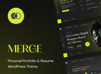Merge – Personal Portfolio & Resume WordPress Theme – Ultrapack