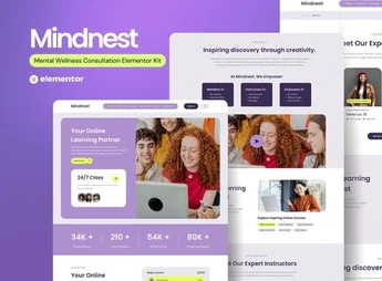 Mindnest – Mental Wellness Consultation Elementor Template Kit – Ultrapack
