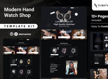 Turnstime – Modern Hand Watch Shop eCommerce Elementor Pro Template Kit ...